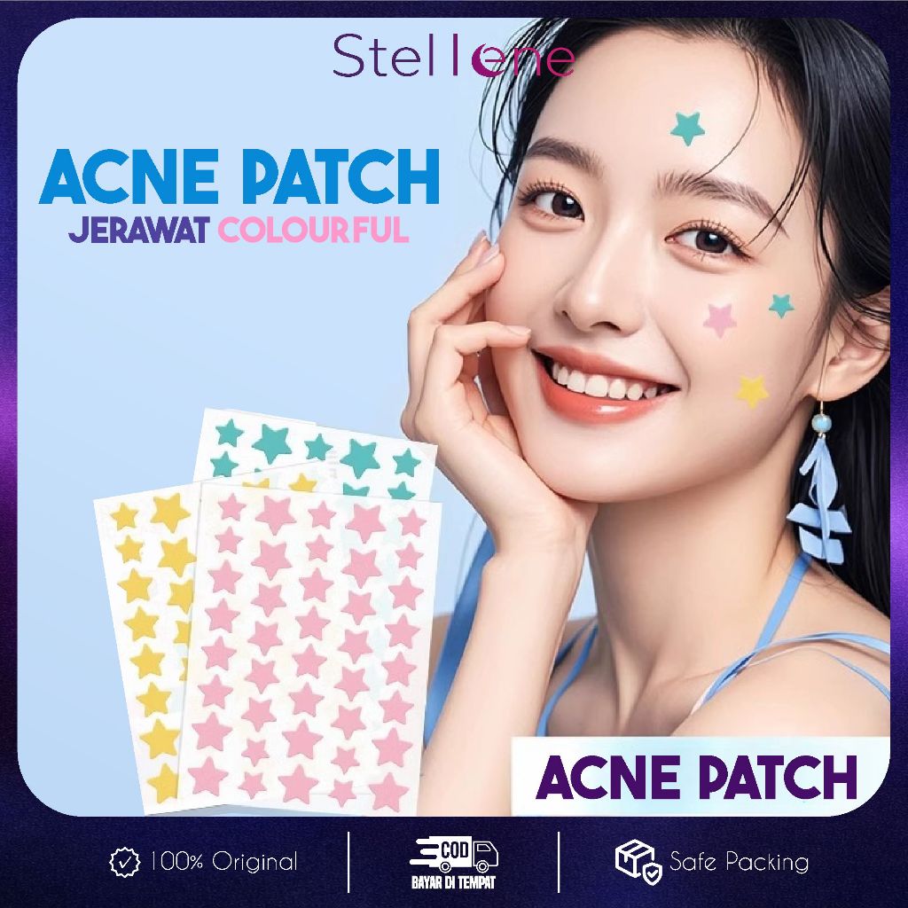 Jual Acne Patch Jerawat Star Heart Colorful Tempelan Pimple Warna Lucu ...