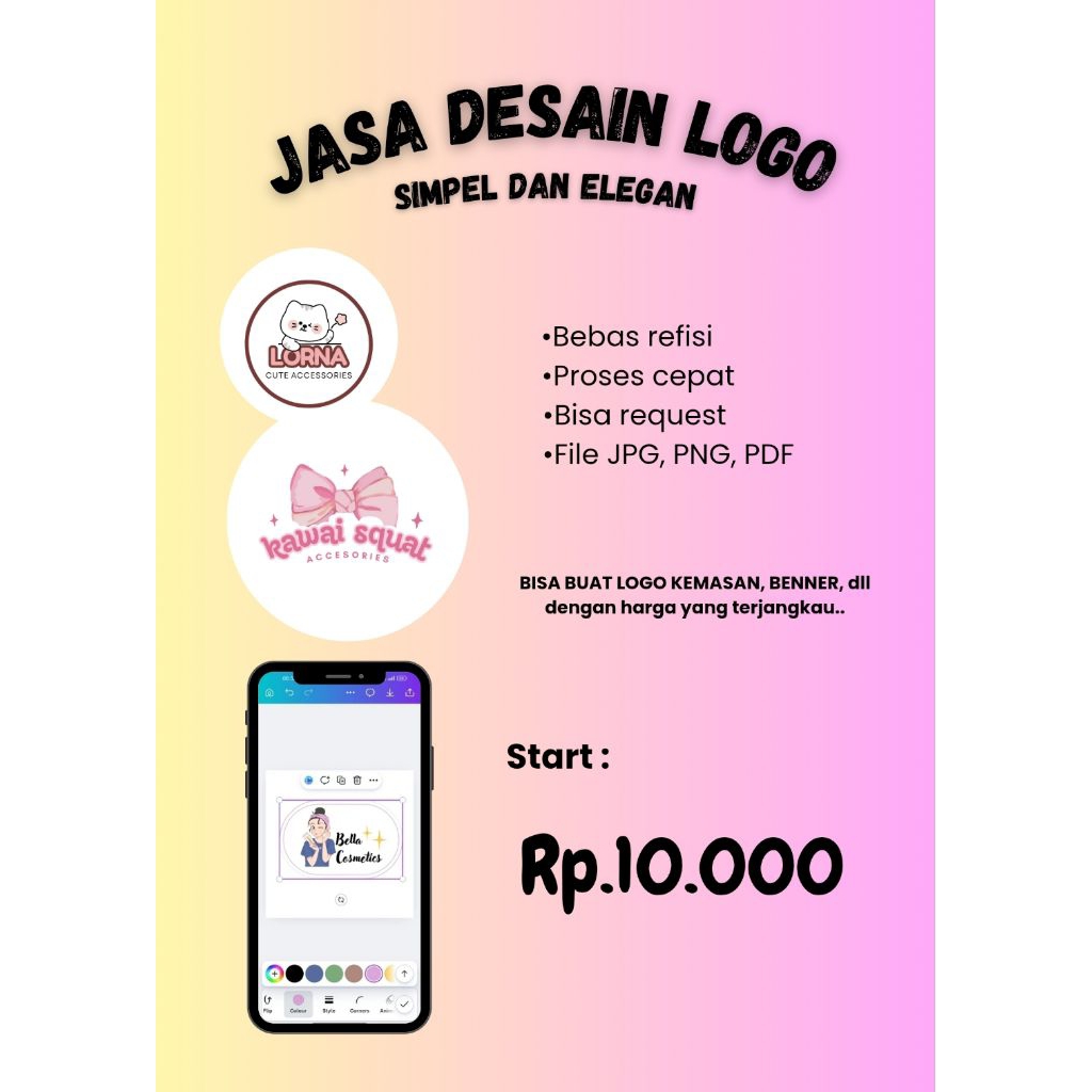 Jual desain logo yang simple dan elegan | Shopee Indonesia
