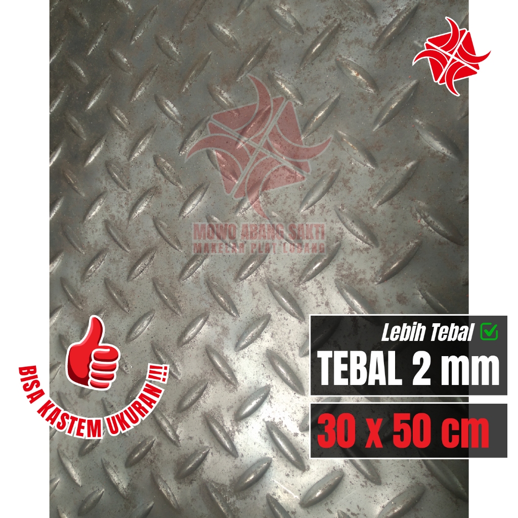 Jual Plat Bordes Besi Hitam 30x50 cm Tebal 2 mm kaku keras, untuk alas ...