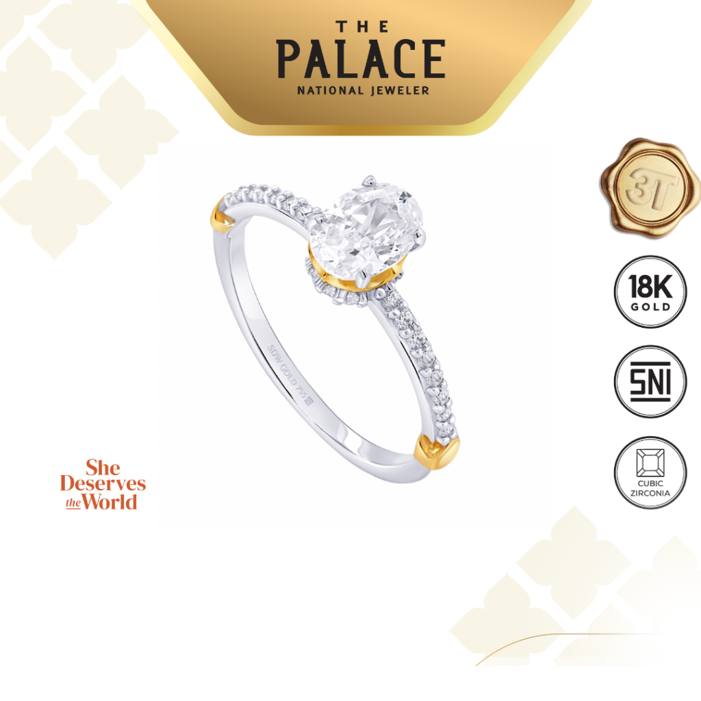 Jual She Deserves the World Princess Crown Ring / cincin wanita ...