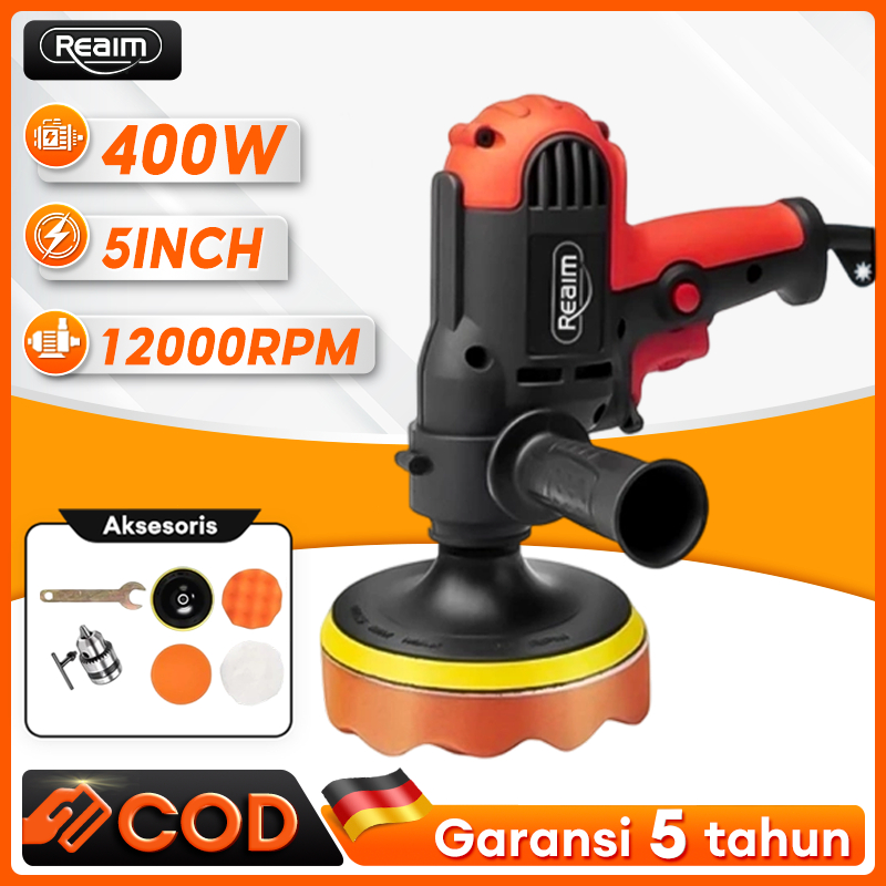 Jual Reaim 400W Mesin Poles Mobil Body Motor Alat Poles Polisher Mobil ...
