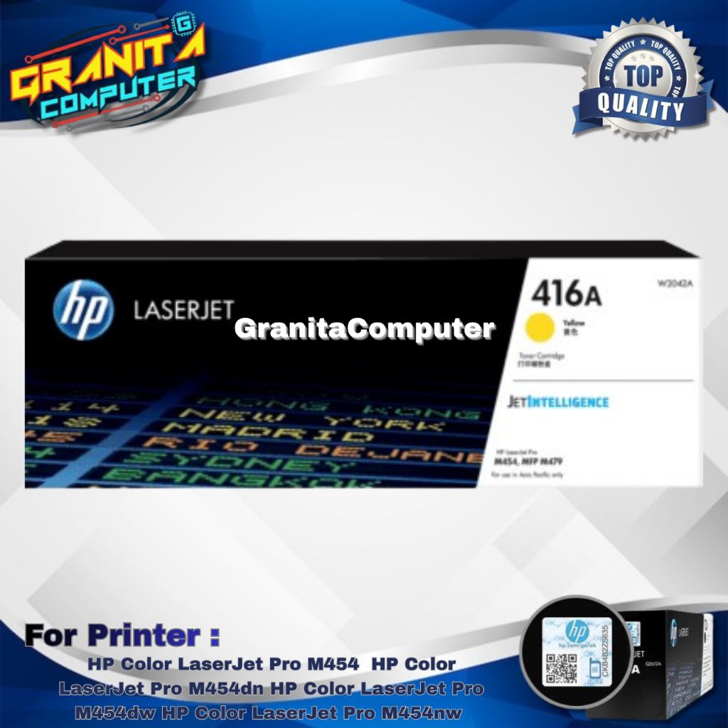 Jual Toner Laserjet HP 416A Yellow Original HP Color LaserJet Pro ...