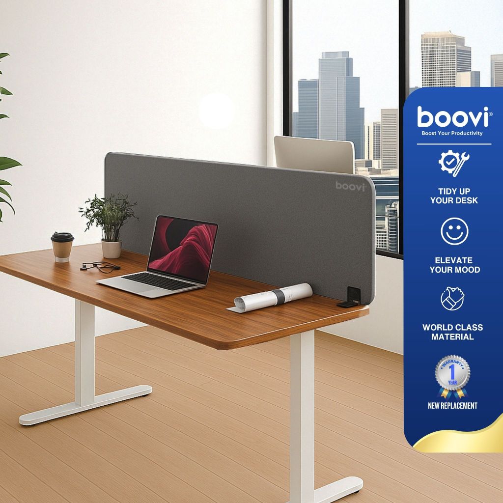 Jual Boovi DE001 Privacy Panel Polyester Dark Grey – Sekat Pembatas ...