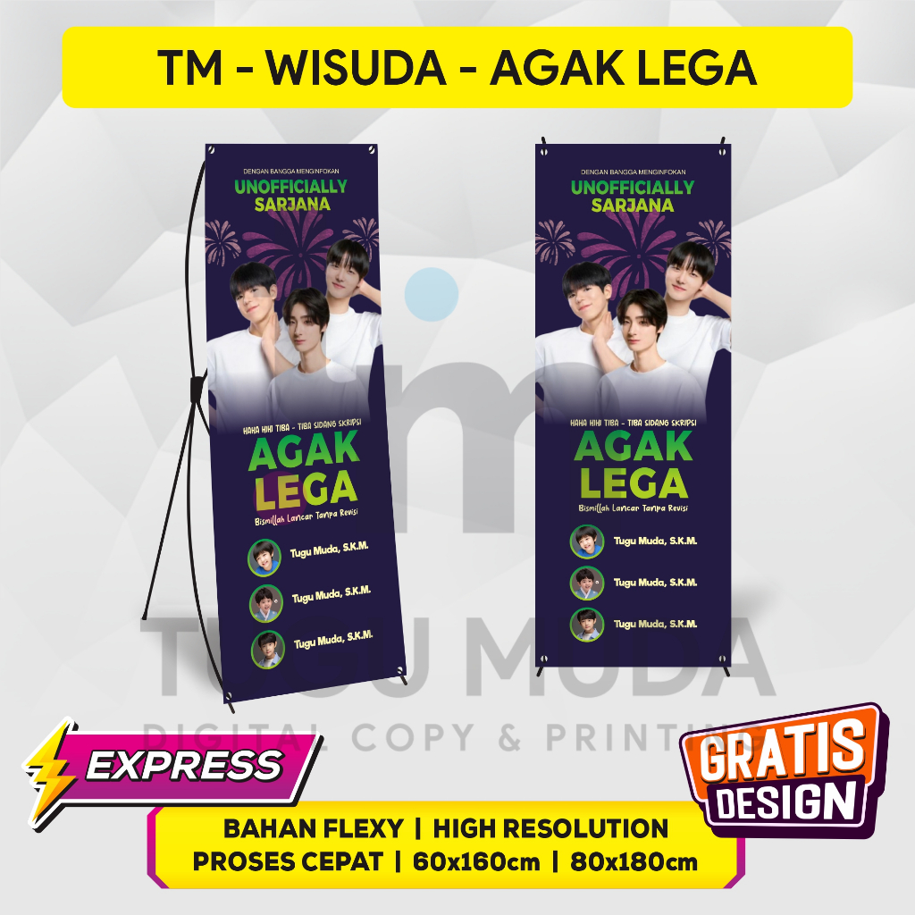 Jual Cetak X-Banner Wisuda | X Banner Sidang Outdoor | Standing Banner ...