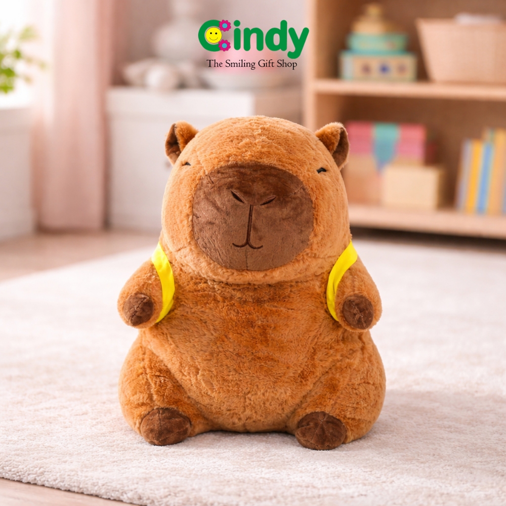 Jual Cindy Boneka Capybara Lucu Pakai Tas Pohon Jeruk - Kapibara Plush ...