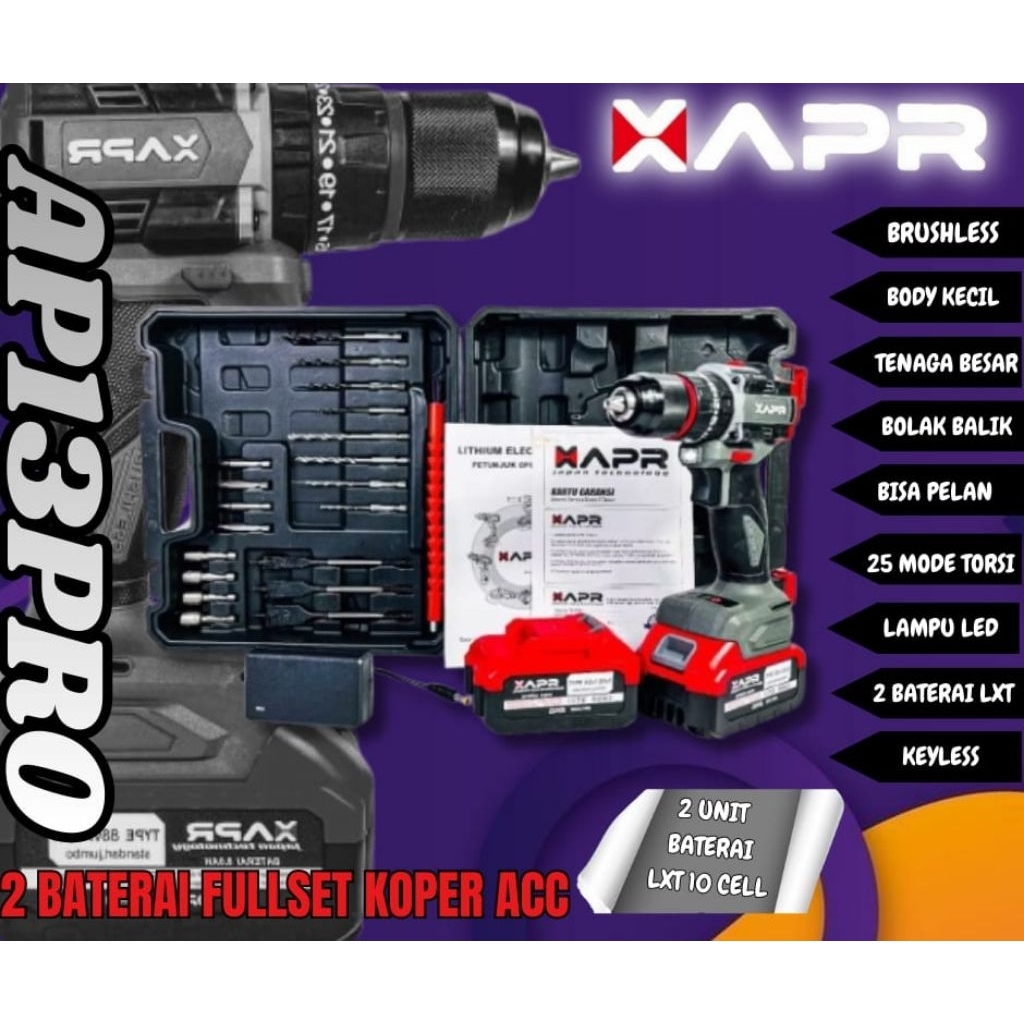 Jual BIG PROMO APR RAJA BOR BATERAI TYPE AP13 PRO brushless 13mm keyles ...