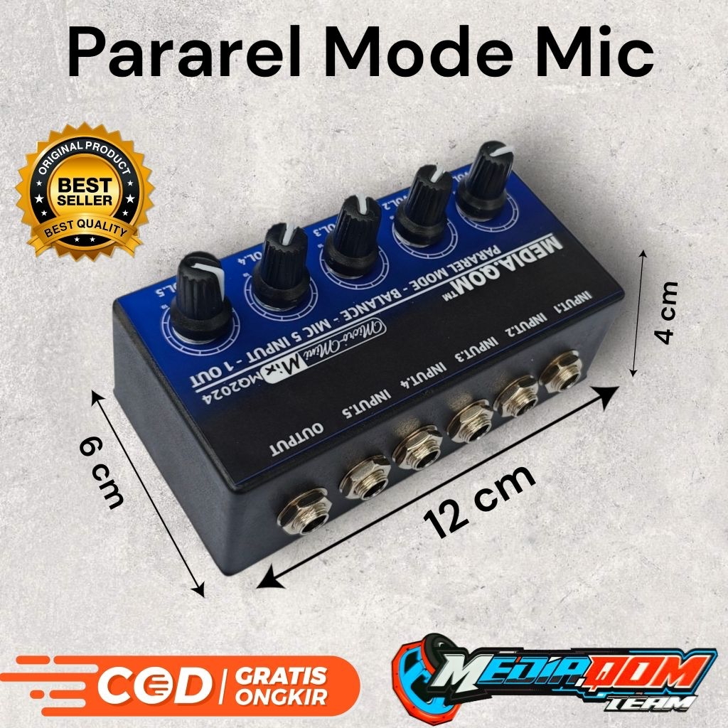Jual Paralel Mic 5chanel untuk cabang audio input out mic biar banyak ...