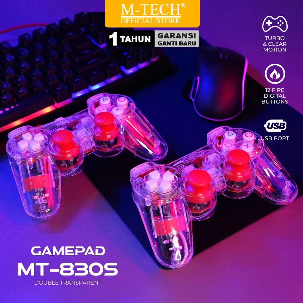 Jual GAMEPAD JOYSTIK USB DOUBLE SINGLE STICK PS PC LAPTOP / GAMEPAD ...