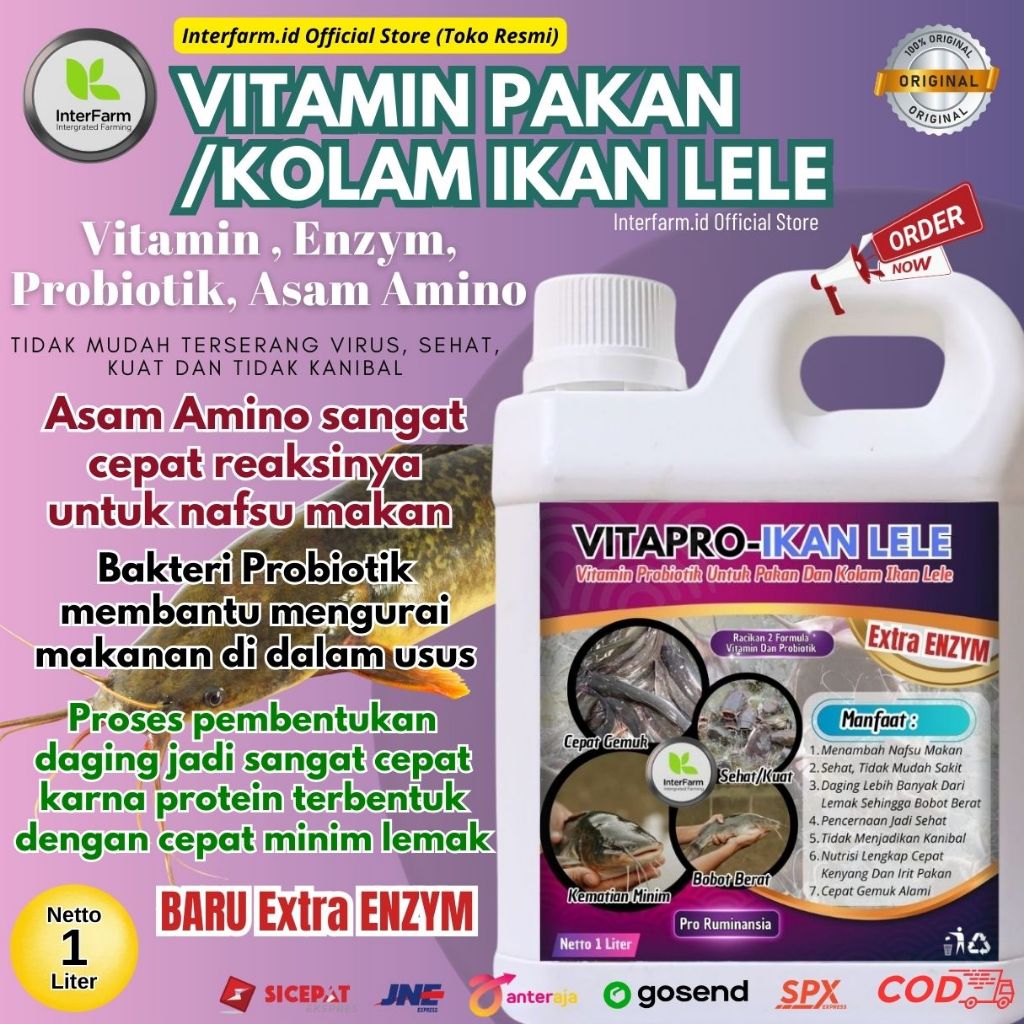 Jual VITA+PRO IKAN LELE, VITAMIN Ikan lele agar cepat besar, Probiotik ...