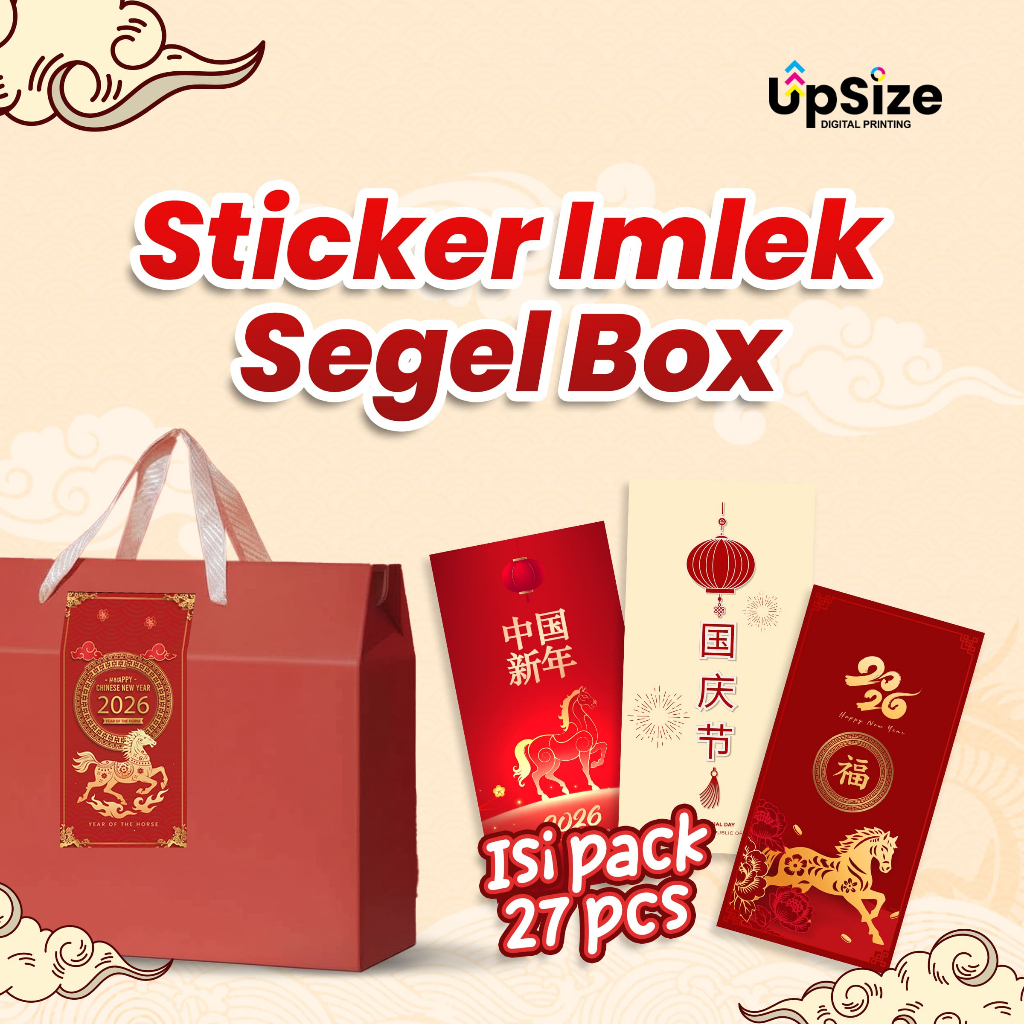 Jual Stiker Box Hampers Imlek 2026 | Stiker Segel Box Imlek Kotak ...