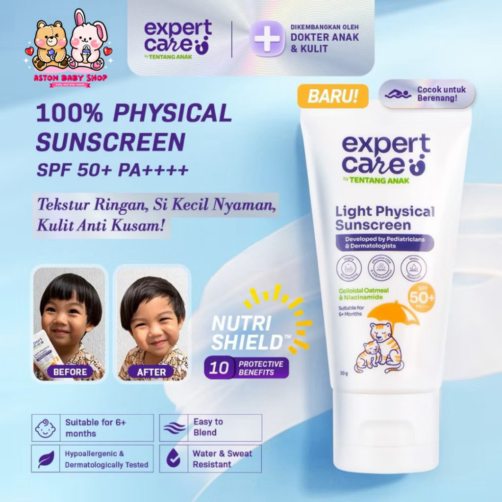 Jual Expert Care Light Physical Sunscreen SPF 50+ PA+++ (30 gr ...