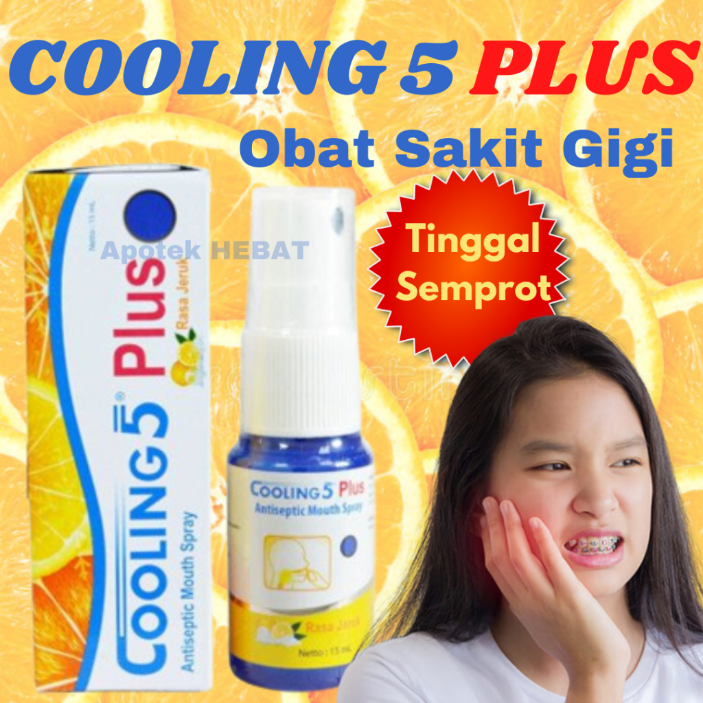 Jual Cooling 5 Plus Spray Obat Sakit Gigi Obat Sakit Tenggorokan Obat ...