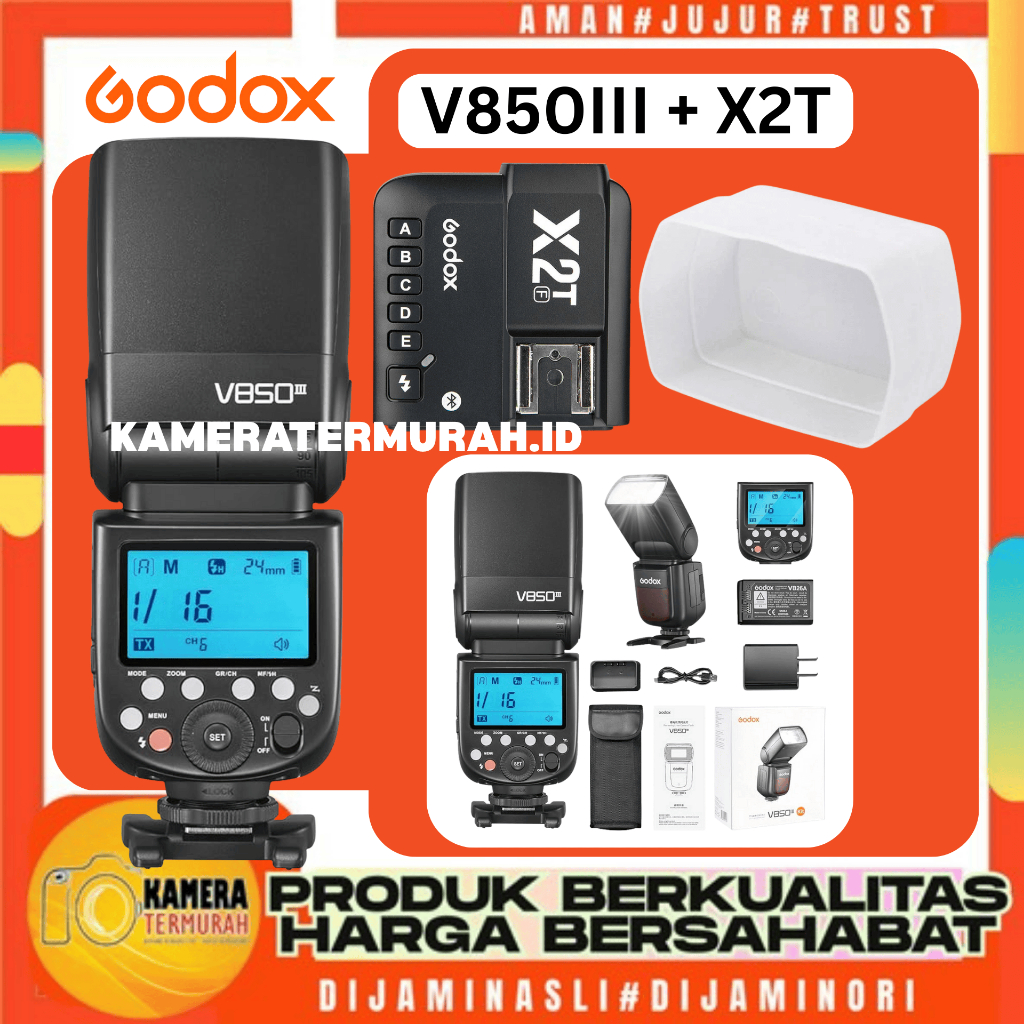Jual Speedlite Flash Godox V850III V850II V850 V850 II HSS Ving Lithium ...