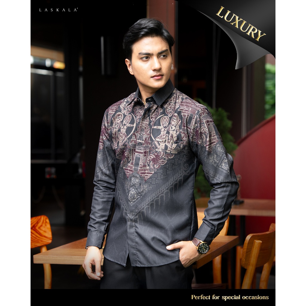 Jual Laskala Batik Premium Ramayana Kemeja Batik Pria Slimfit Lengan ...