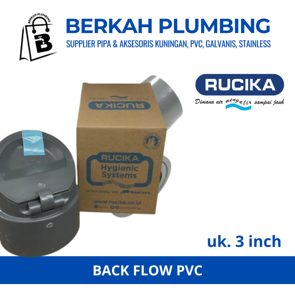 Jual Backflow Valve 3" inch PVC Rucika | Shopee Indonesia