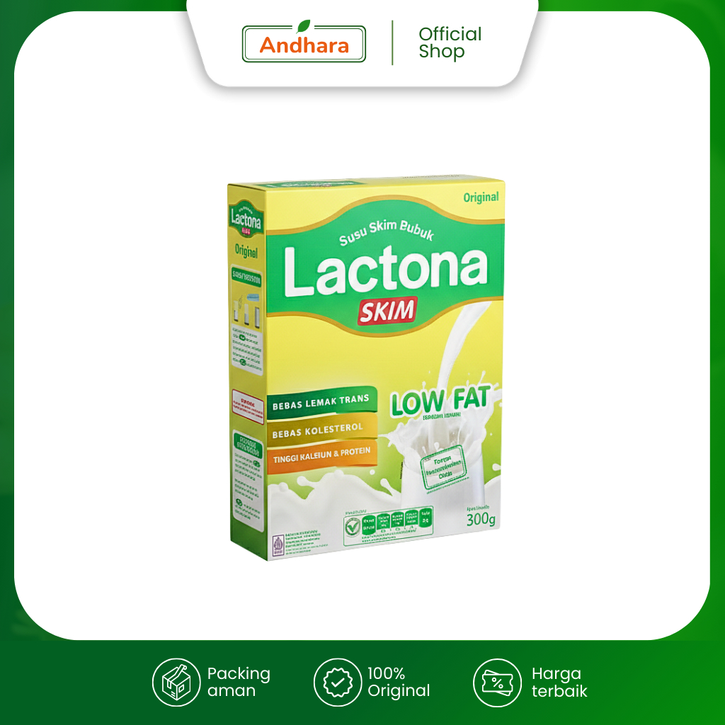 Jual LACTONA Skim Low Fat 300gr - Susu Skim Bubuk Rasa Original ...