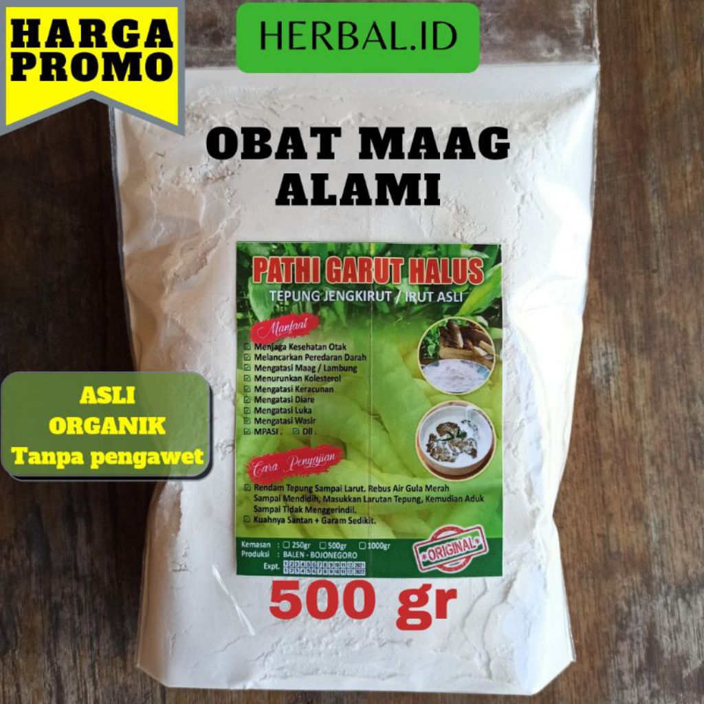 Jual tepung garut 500gr/pati garut/arrowroot powder/tepung garut ...