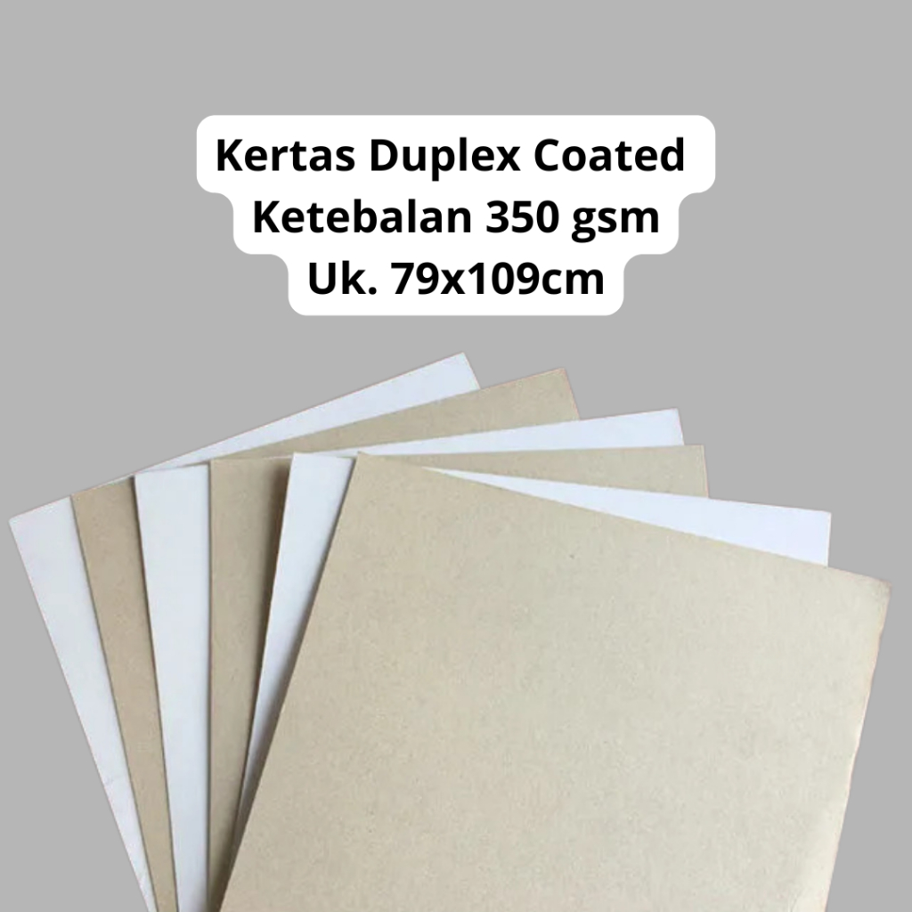 Jual [Harga 5 Lembar] Kertas Duplex Coated DC 350 Gsm Ukuran Plano 79 x ...