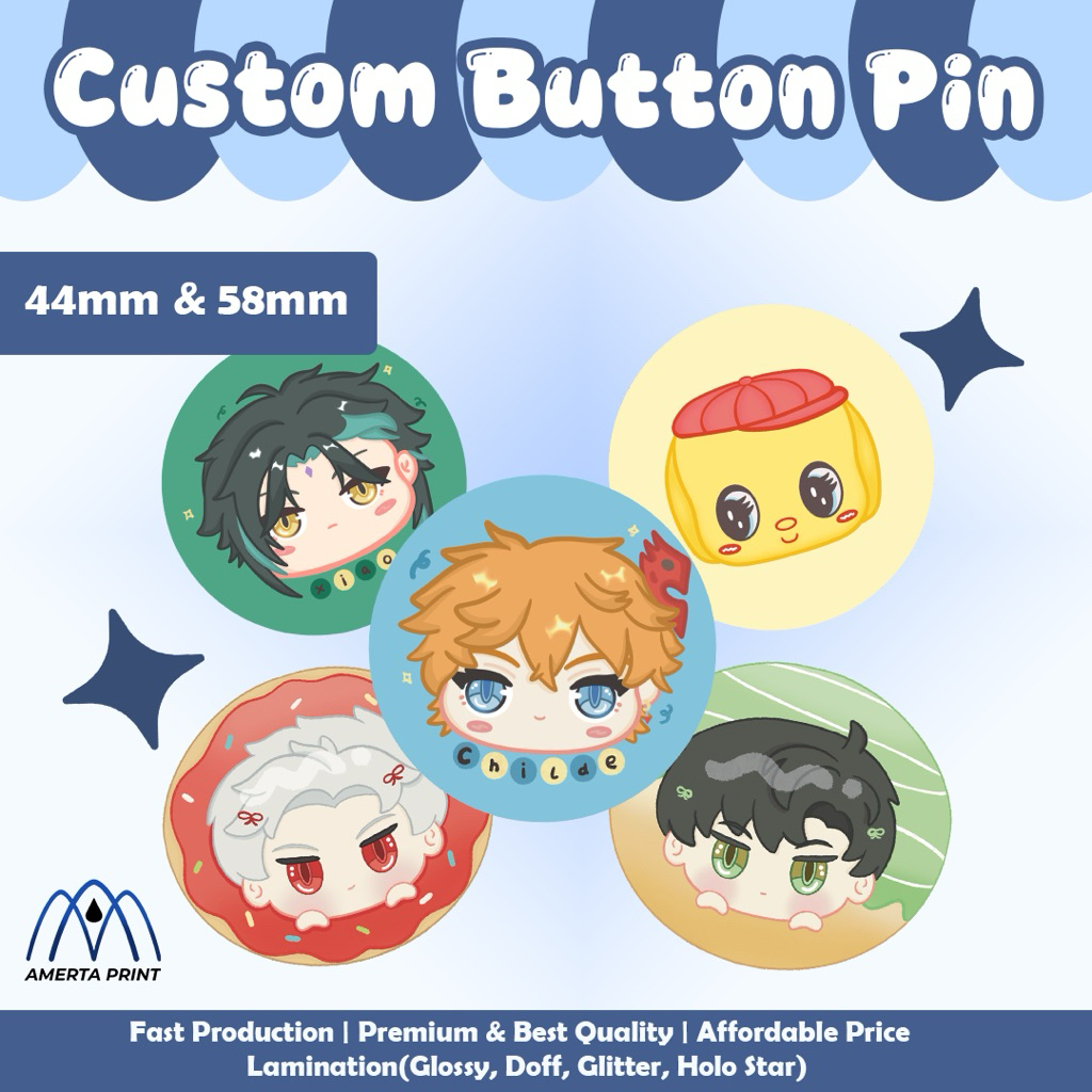 Jual CETAK CUSTOM PIN BROS BULAT PENITI | UKURAN 44MM DAN 58MM ...
