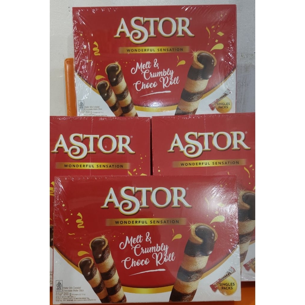 Jual Astor Festive 200gr/Astor/Wafer roll coklat | Shopee Indonesia