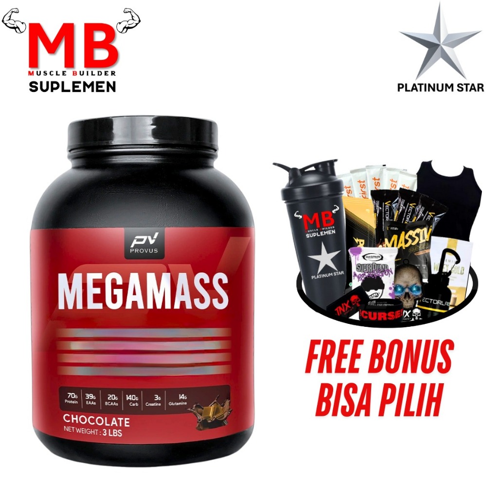 Jual Provus Mega Mass 3 lbs Gainer 3lbs 3lb 15 6 12 lb MegaMass Weight ...