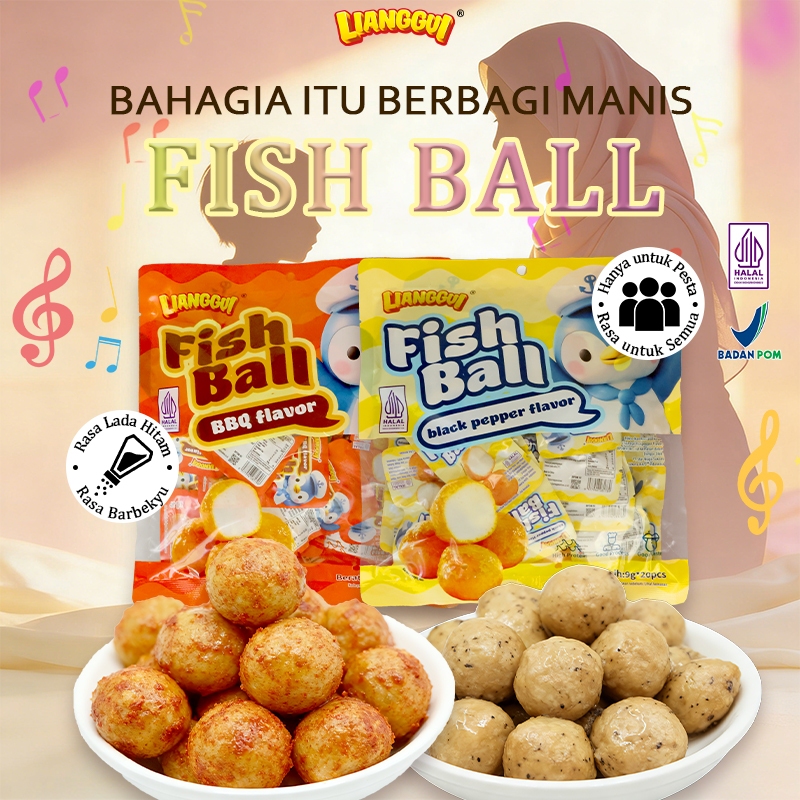 Jual [halal] lianggui fish ball (rasa barbecue, rasa lada hitam ...