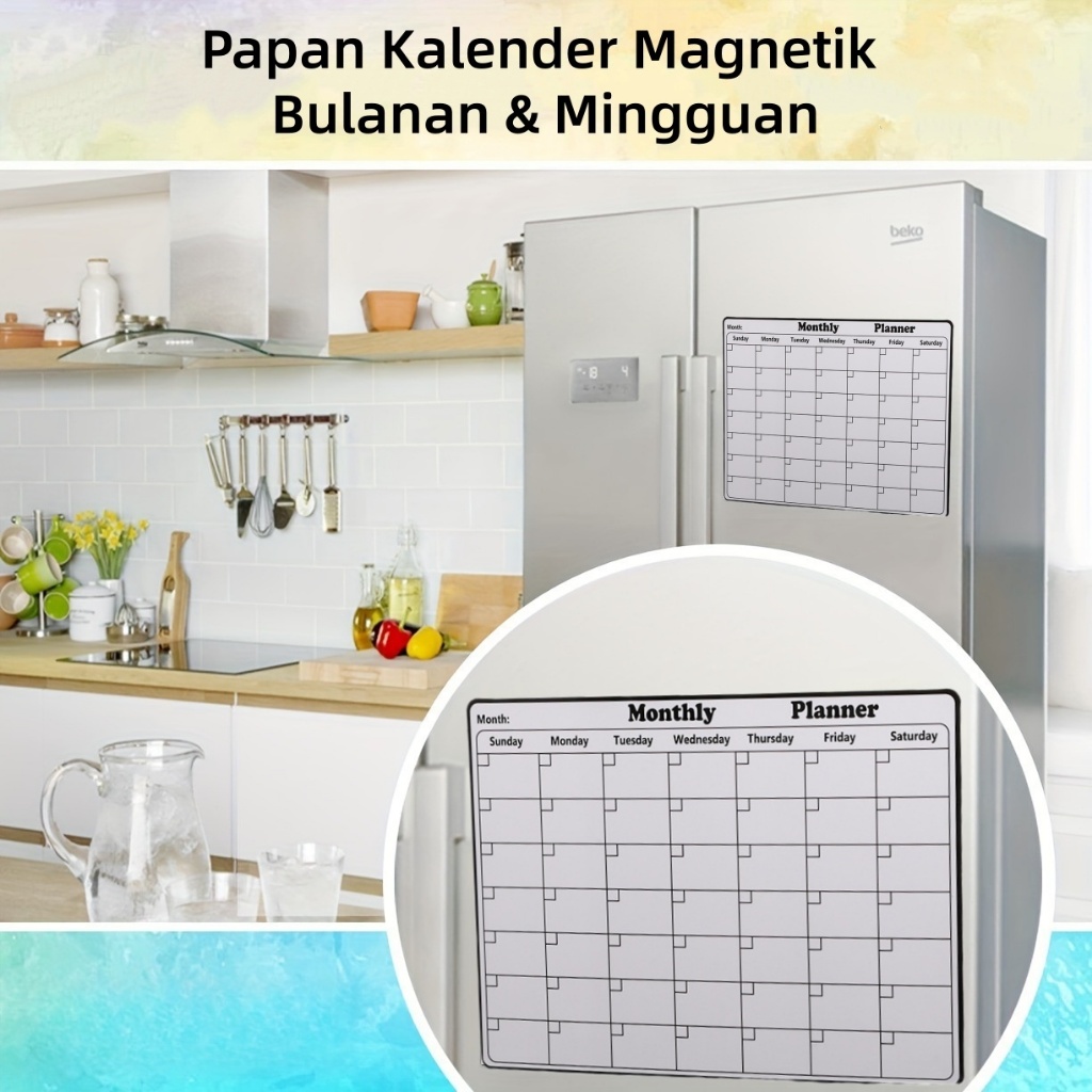 Jual Papan Kalender Magnetik Bulanan & Mingguan – Whiteboard Tempel ...