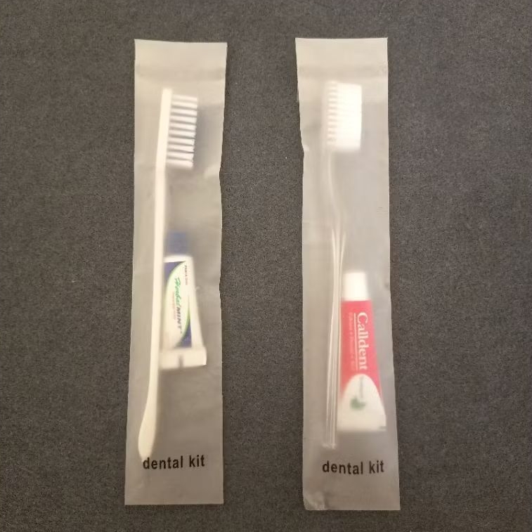 Jual sikat gigi hotel set odol, kemasan plastik doff dengan text dental ...
