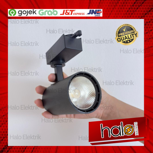 Jual LAMPU LED TRACK LIGHT 10 WATT BODY HITAM WARM WHITE / LAMPU RELL ...