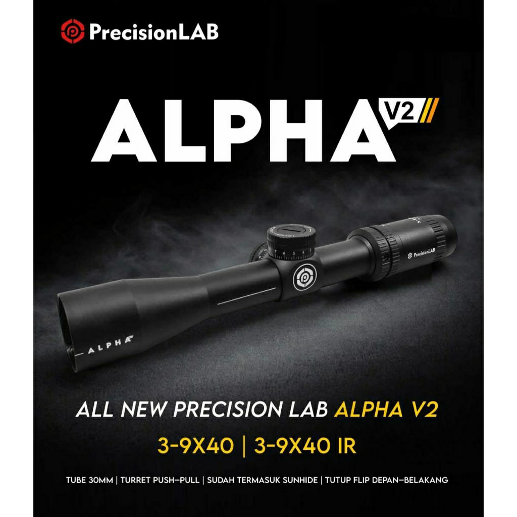 Jual TELESKOP PRECISION LAB ALPHA V2 3-9X40 TUBE 30MM TAHAN GETAR ...