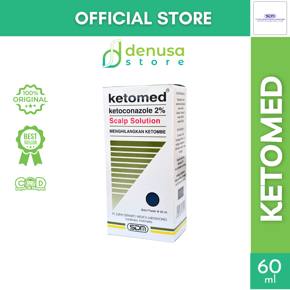 Jual KETOMED Ketoconazole 2% Mengurangi Ketombe 60 ml | Scalp Solution ...