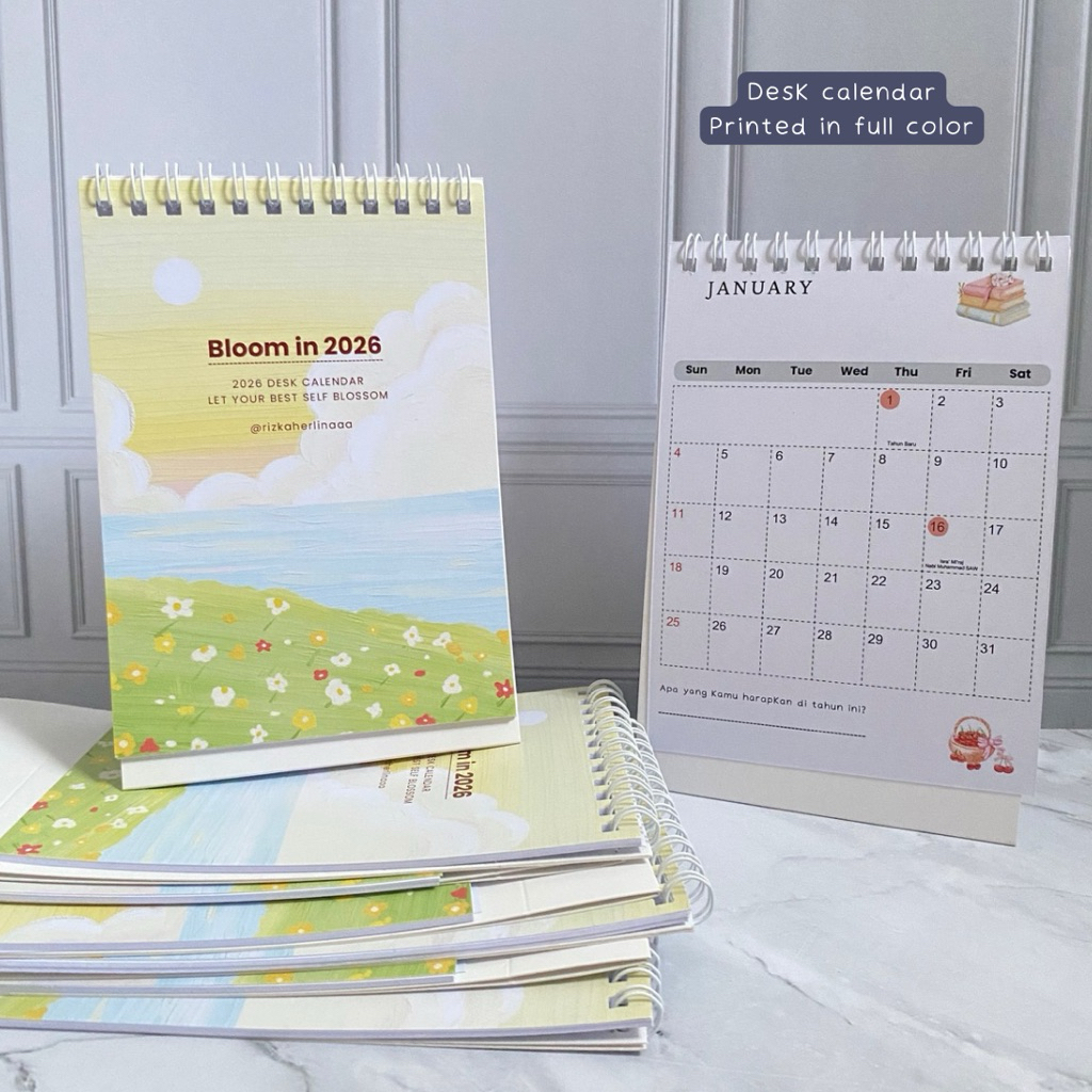 Jual [HERLITTLEMINE] KALENDER MINI ESTETIK 2026. KALENDER MINI. DESK ...