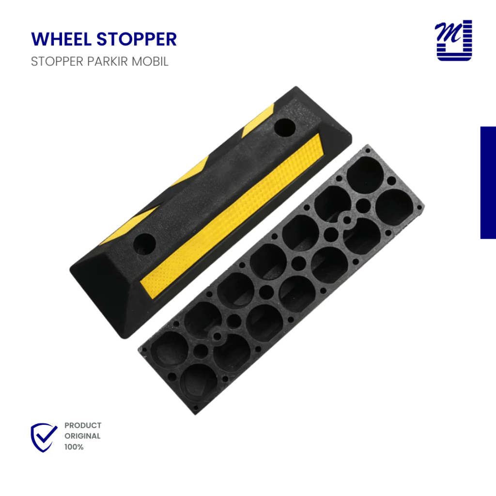 Jual Wheel Stopper Parkir Mobil Karet Solid / Ganjalan Ban Mobil ...