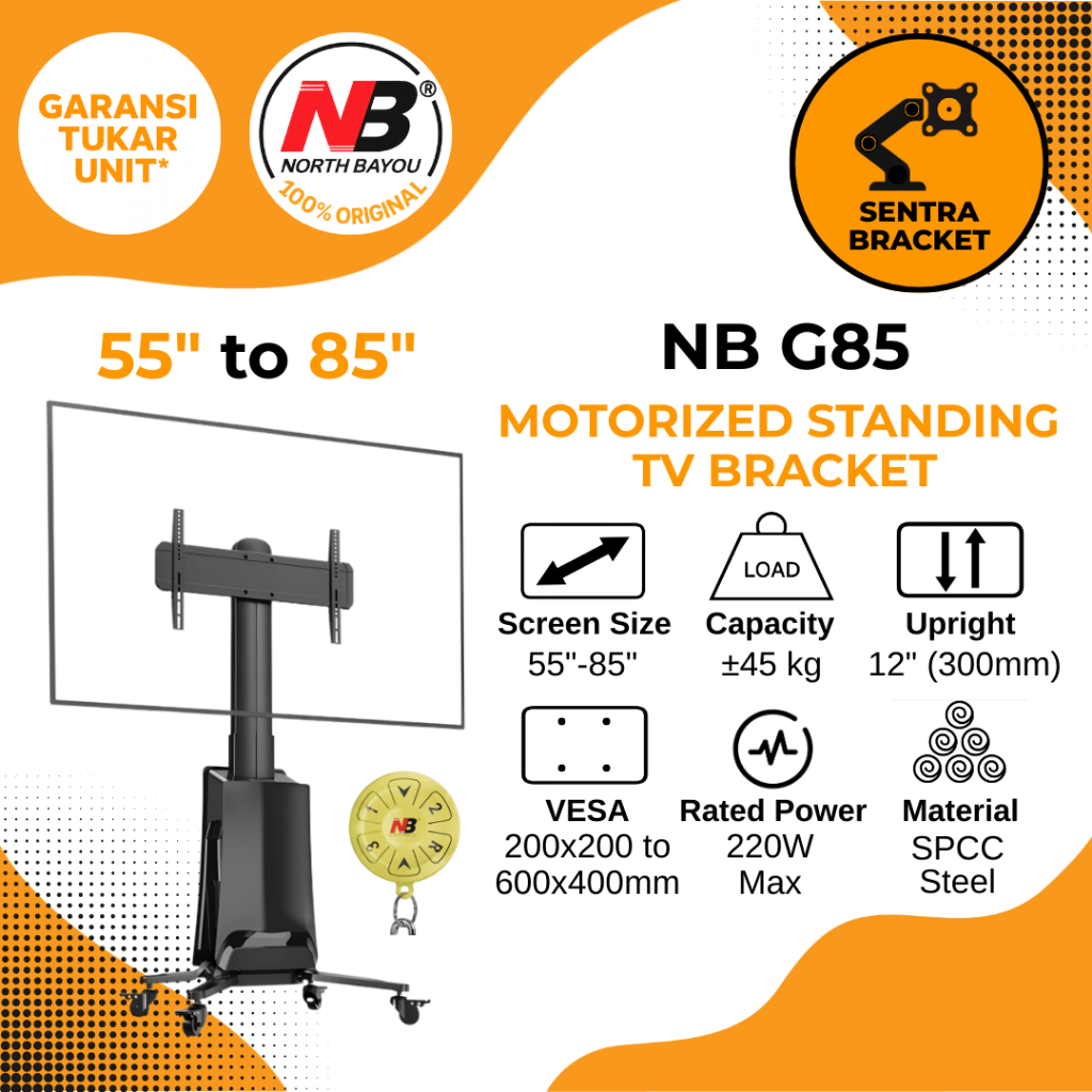 Jual North Bayou NB G85 Bracket Standing Motorized 55 to 85 Inch Untuk ...