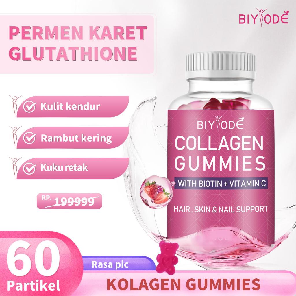 Jual BIYODE Glutathione Collagen Gummy/Beauty Supplement/Vitamin C ...