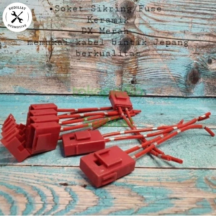Jual SOKET SIKRING / FUSE / SOCKET DX KERAMIK MERAH KABEL BINTIK ...