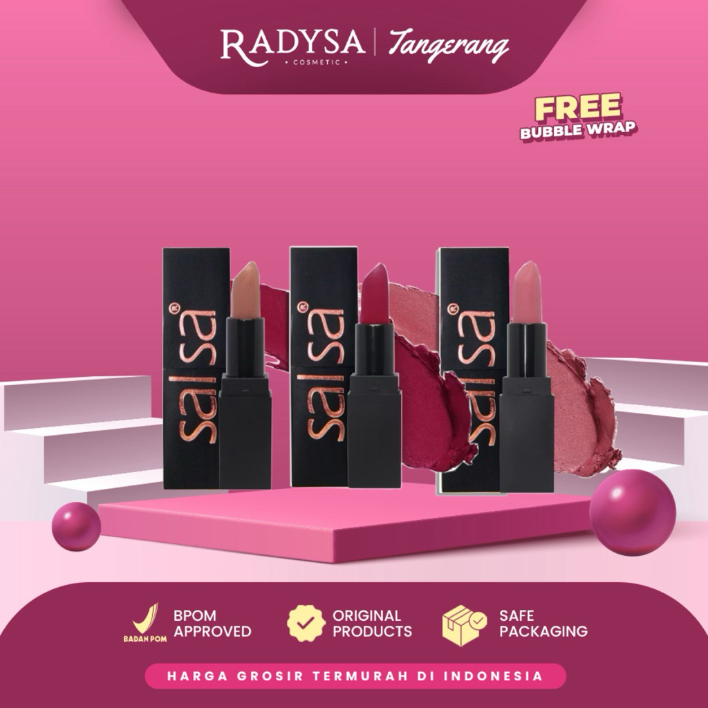 Jual RADYSA TGR - SALSA Matte Lipstick / Lipstik Pigmented Tahan Lama ...
