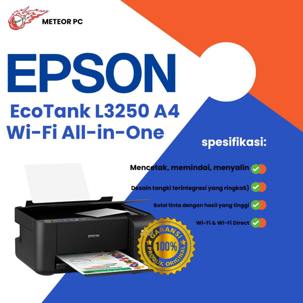 Jual Printer Epson L3250 All-in-One Wireless (Print Scan Copy) | Shopee ...