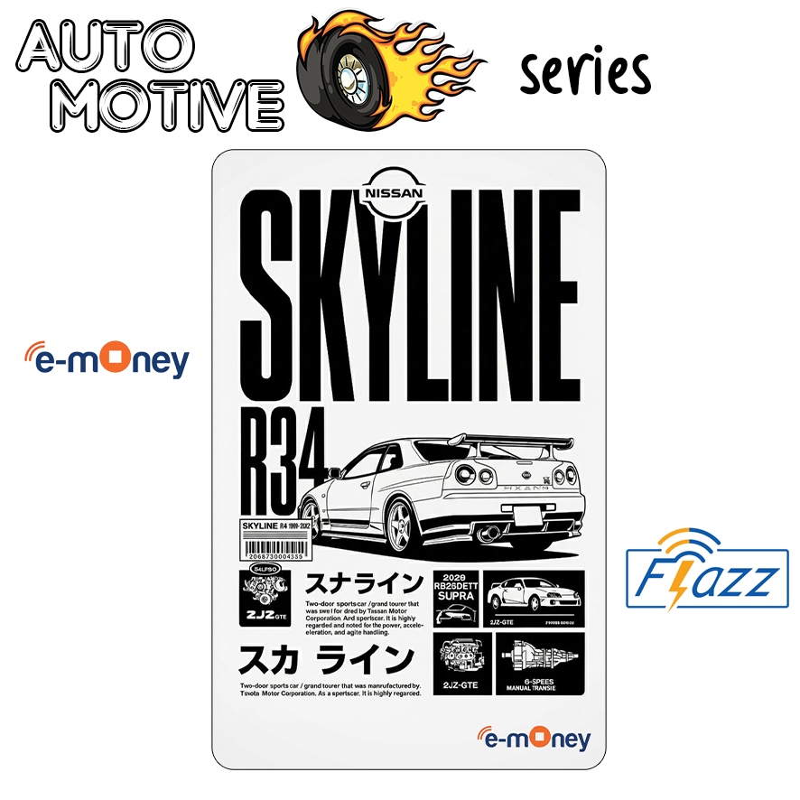 Jual Emoney / Flazz Gen 2 Custom Edisi Otomotif Mobil Skyline Putih ...