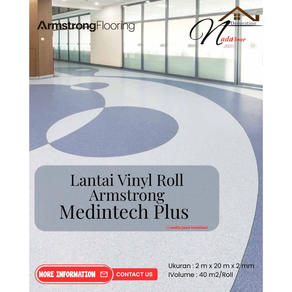 Jual karpet lantai vinyl roll medis armstrong medintech plus tebal 2 mm ...