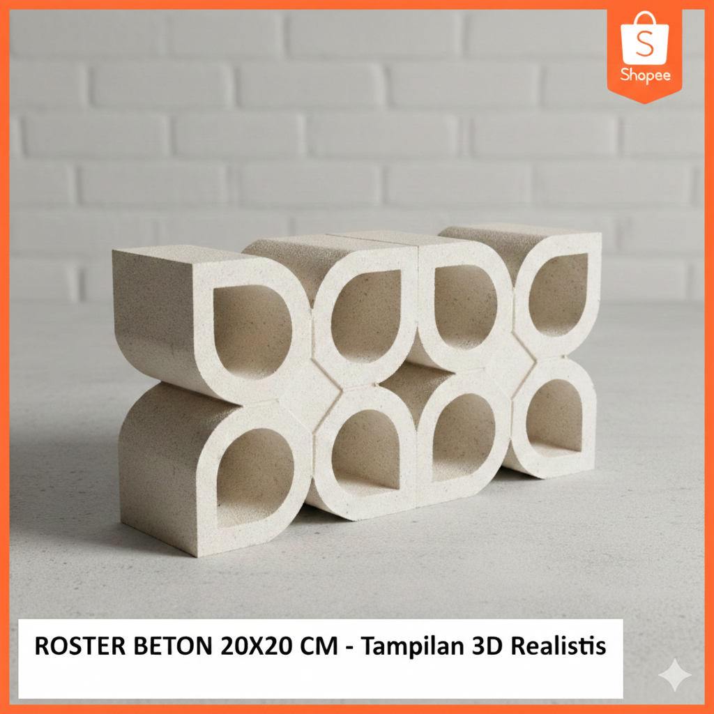 Jual Roster Beton Minimalis - Nako, Model Bunga, Ukuran 20 x 20 ...