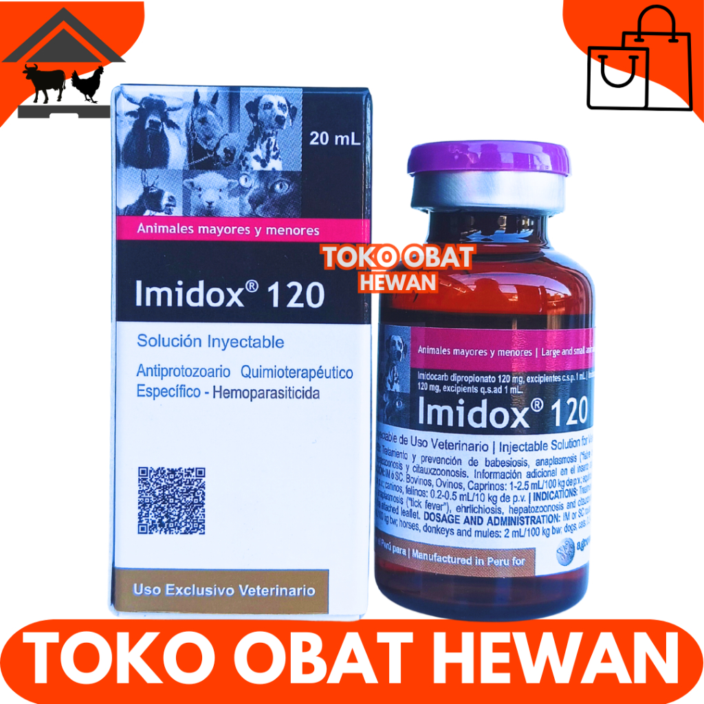 Jual IMIDOX 20ML AGROVET - Obat Anti Protozoa Parasit Darah Sapi Kerbau ...