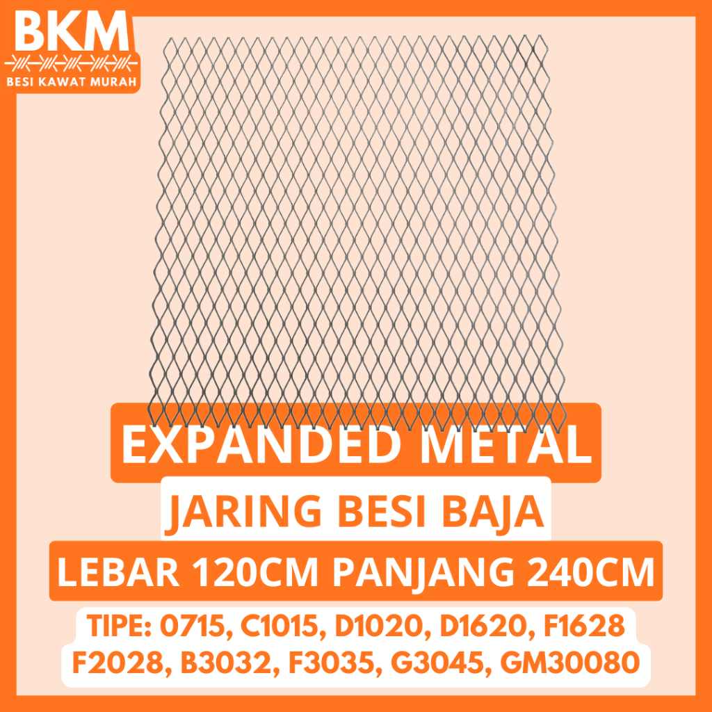 Jual Expanded Metal Murah Tebal 0.7mm - 3mm | Jaring Besi Baja Estetik ...