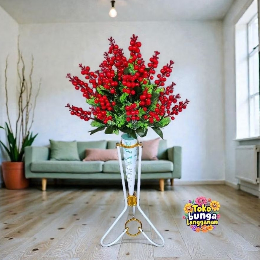 Jual RANGKAIAN POHON CHERRY ARTIFICIAL 20 CABANG DENGAN POT STANDING ...