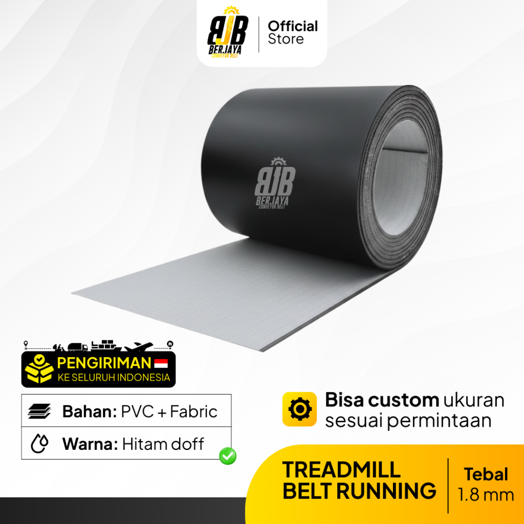 Jual PVC Treadmill Running Belt Hitam [Ukuran] | Sabuk Lari Conveyor ...