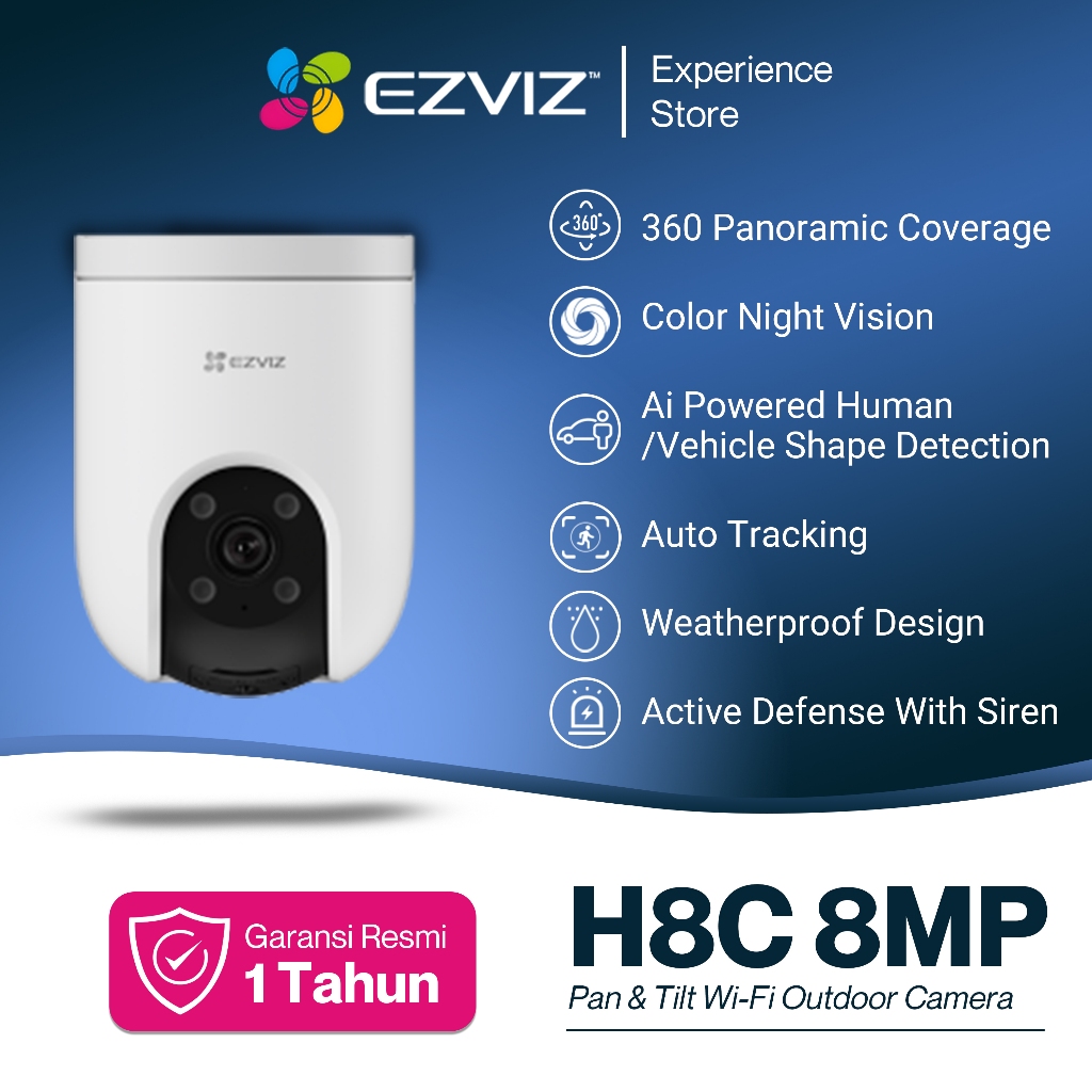 Jual Ezviz H8c Pro 8MP Smart Home Wifi Camera CCTV Outdoor 4K | Shopee ...