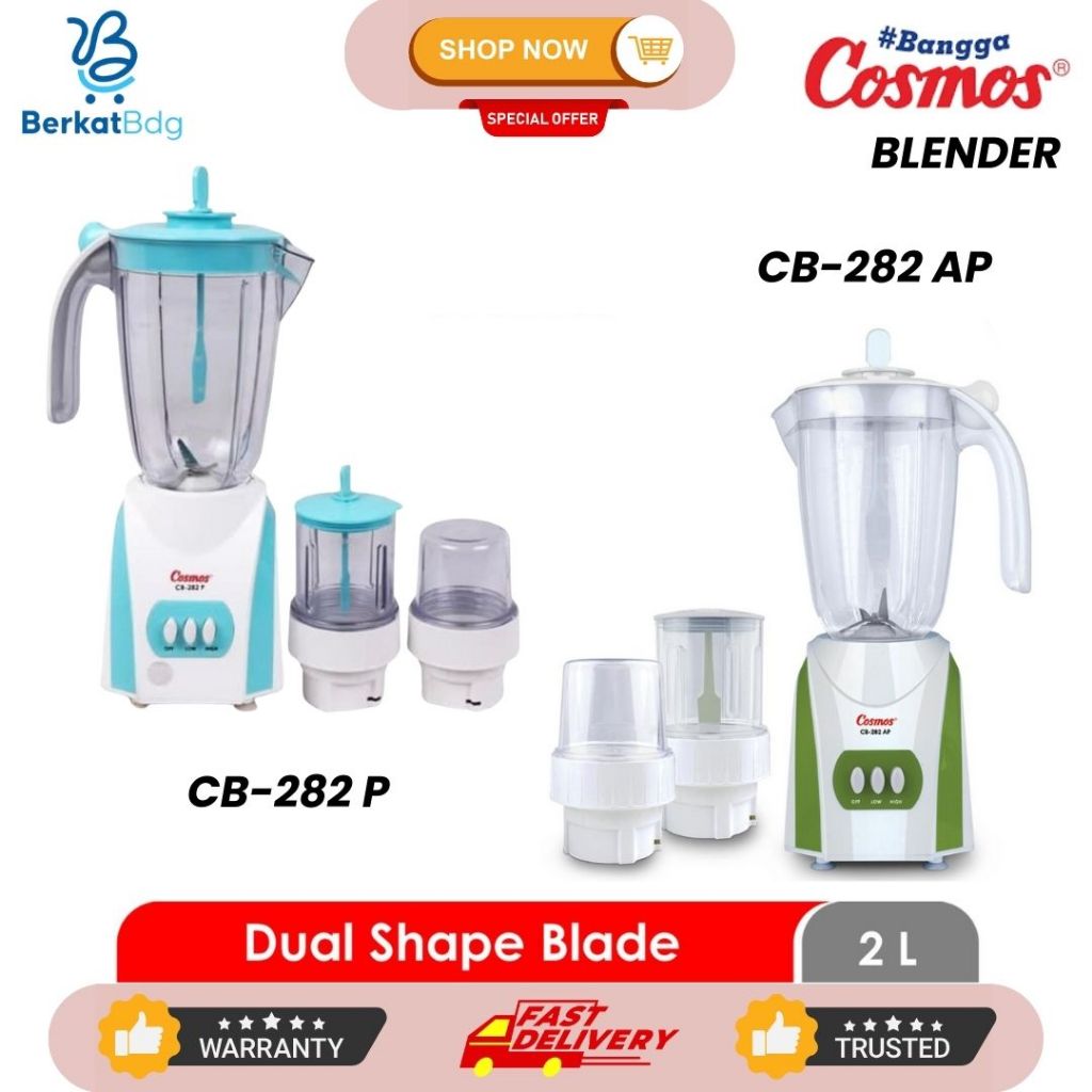 Jual BLENDER COSMOS 2 LITER CB282P / CB 282 AP PLASTIK | Shopee Indonesia