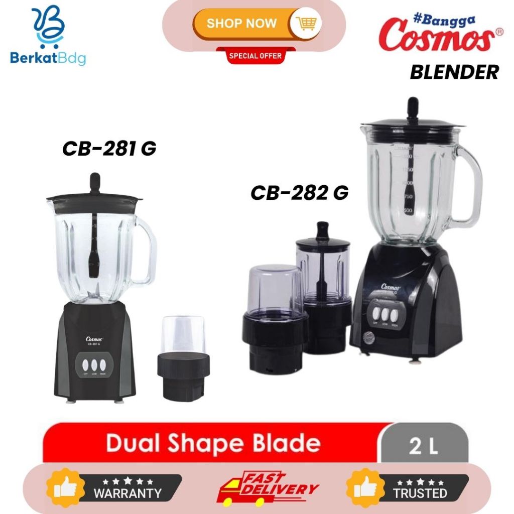Jual COSMOS Blender Kaca 2 Liter CB-281G / CB-282G GARANSI RESMI ...