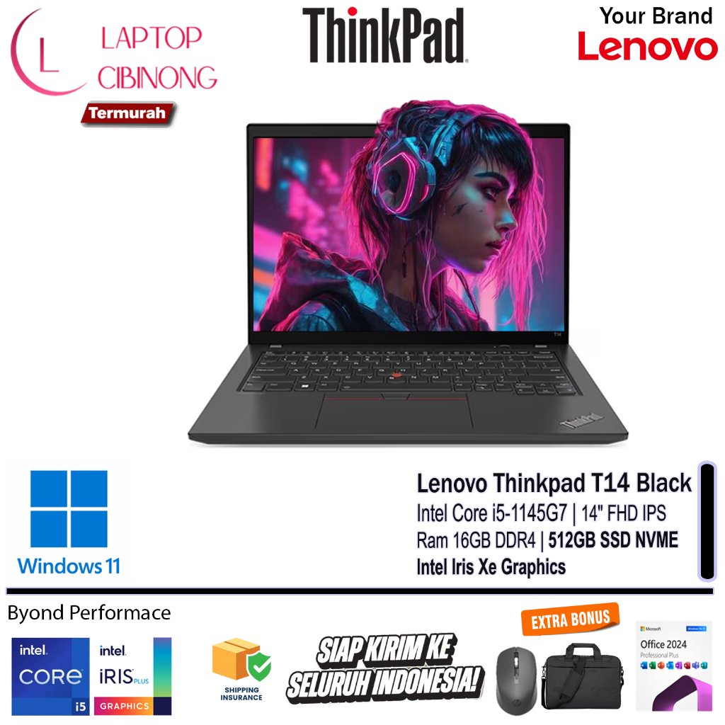 Jual Promo Lenovo Thinkpad T14 Intel Core i5 1145G7 Ram 16GB 1TB SSD ...