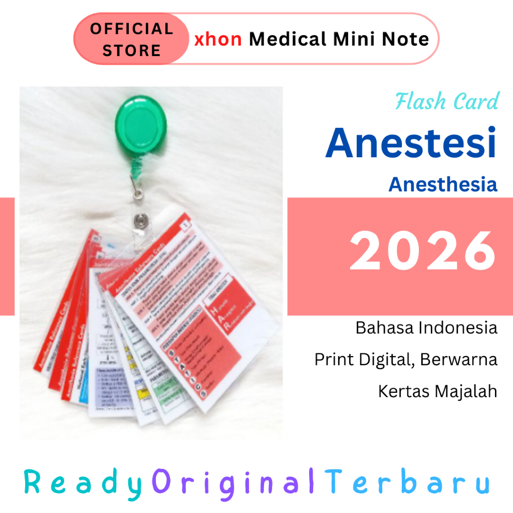 Jual ORIGINAL TERBARU Anesthesia Flash Card | Anestesi Medical Mini ...